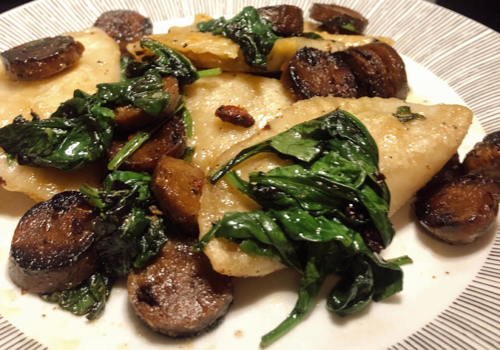 Vegan pumpkin ravioli with brown butter sauce - Farm Animal Refuge